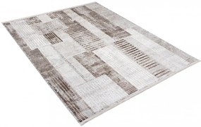 Designový vintage koberec s geometrickými vzory v hnědých odstínech Šířka: 160 cm | Délka: 230 cm