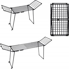 Sušák Na Prádlo Černý Teleskopický Výsuvný 27 M, Velká, Odolná Kolečka