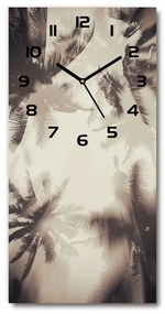 Wallmuralia Moderní hodiny nástěnné Palmy 30x60 cm