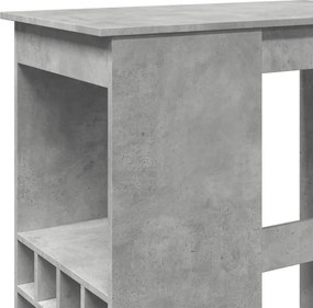 vidaXL Barový stůl s regály 90 x 47,5 x 103,5 cm kompozit [854337] Barva: kouřový dub