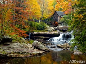 FTN XXL 1116 AG Design vliesová fototapeta 4-dílná - Autumn mill, velikost 360 x 270 cm