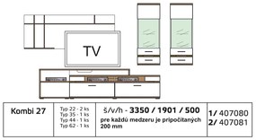 Decodom Obývací stěna Denver plus kombinace 27