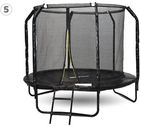 Zahradní trampolína SKY FLYER RING 2v1 244 cm BLACK