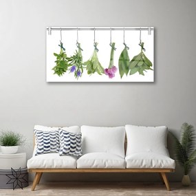 Obraz na skle Sušené Byliny Listy Květiny 120x60 cm