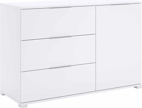 Komoda 1dveřová 3šuplíková Super Mat Bílá Barton