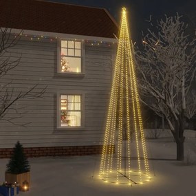 343498 vidaXL Vánoční stromek kužel 1 134 teple bílých LED diod 230 x 800 cm