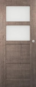 posuvné interiérové dveře do pouzdra PORTO model 3 Průchozí rozměr: 70 x 197 cm, Orientace dveří: Levé dveře, Dekor: Dub rustikální