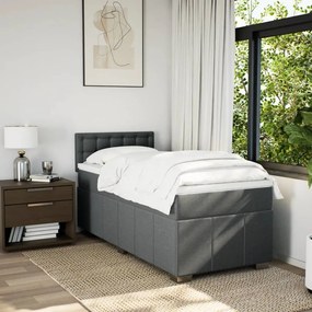 Box spring postel s matrací tmavě šedá 80 x 200 cm textil 3289210