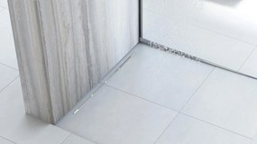 Odtokový žlab Rea FILO 80 cm, broušený nikl