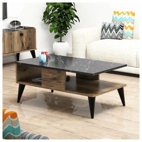 Hnědý Dřevěný konferenční stolek Lidya 90 × 39,6 × 54 cm HANAH HOME