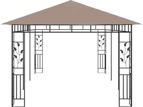 Altán s moskytiérou 6 x 3 x 2,73 m taupe 180 g/m² 312253