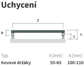 Isan Club Sky 1182 x 600 mm koupelnový radiátor bílý
