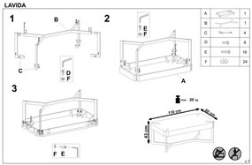 Konferenční stolek LAVIDA Halmar