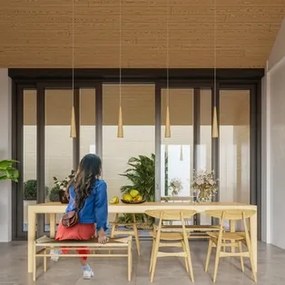 Závěsné svítidlo SOLLUX SULA 1 přírodní dřevo GU10 1x40W bez žárovky SL.1100