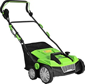Costway Elektrický vertikutátor provzdušňovač trávníku 1800 W 2 úrovně – zelený