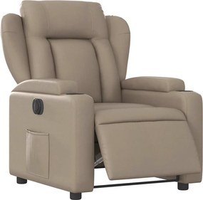 Elektrické polohovací křeslo cappuccino umělá kůže 3204536