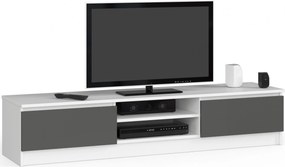 TV stolek K160 bílá/grafitová šedá