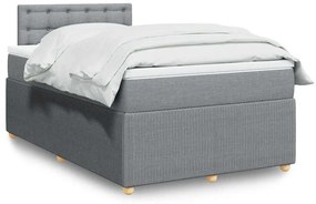 Box spring postel s matrací světle šedá 120 x 200 cm textil 3289737