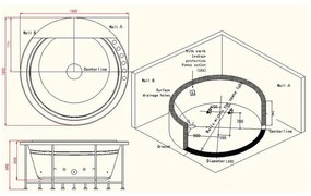 BPS-koupelny Hydromasážní vana HYD-DE916-155-V 155x155 BÍLÁ s ohřevem vody, vestavná