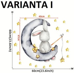 Samolepky na zeď - zajíčci, více variant Varianta: Varianta I