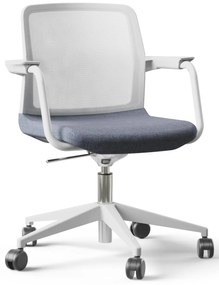 NARBUTAS - Židle WIND SWA614 s lakovanými područkami - bílý opěrák