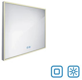 Nimco LED zrcadlo 800x700 se dvěma dotykovými senzory OBDELNÍKOVÁ - OSTRÉ ROHY - ZP 13003VX