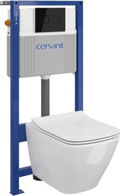 Cersanit City sada podomítkový wc modul + mísa + prkénko S701-535