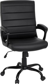XXXLutz OTOČNÁ ŽIDLE, vzhled kůže, černá MID.YOU - Online Only kancelářské židle - 001918038001