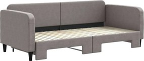 Válenda s přistýlkou taupe 90 x 200 cm textil 3196819