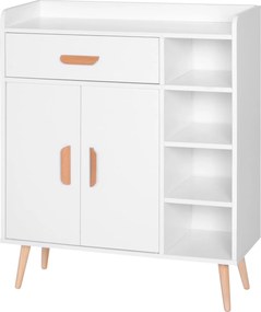 HOMCOM Konzolový stůl s úložným prostorem - Víceúčelový nábytek do jídelny, obýváku, koupelny a chodby 80x29,5x96 cm