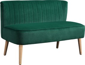 HOMCOM dvoumístná pohovka — kompaktní sametová pohovka do obýváku, ložnice a menších prostor, 117 × 56,5 × 77 cm