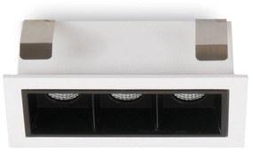 LED podhledový spot Sound 3 30° s rámem, bílá