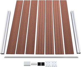 Plotový dílec WPC 180 x 146 cm hnědý 148980