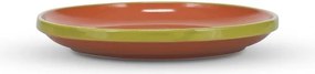 Zelený/oranžový dezertní talíř z kameniny ø 18 cm Duo – ONA