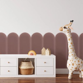 Sametový čalouněný panel - Oblouk - 20x60cm Farba: Starorůžová