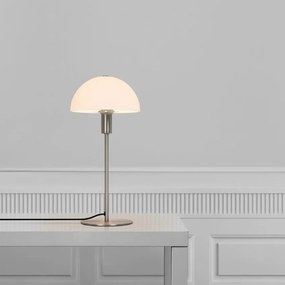 OnaDnes -20% Nordlux Opálově bílá skleněná stolní lampa Ellen se stříbrnou podstavou