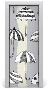 Samolepící fototapeta na dveře Deštníky 85x205 cm