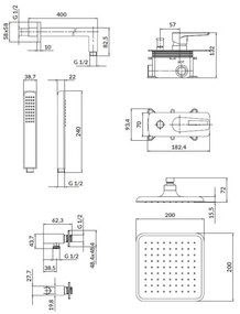 Cersanit S952-012 - Sprchová sada s podomítkovou baterií MILLE lesklý chrom