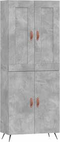 Skříň highboard betonově šedá 69,5x34x180 cm kompozitní dřevo 3199533