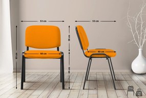 Konferenční židle Ken látka – oranžová