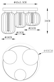 Globo 15746-3D - LED Stropní svítidlo FLUORO LED/23W/230V