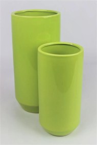Zelená keramická kulatá váza 20 cm