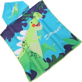 Dětské pončo DINOSAUR barevné Rozměr: 60 x 120 cm