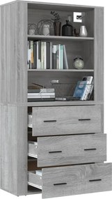 Skříň highboard šedá sonoma kompozitní dřevo 3185397