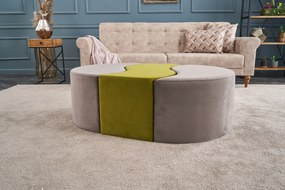 Atelier del Sofa Taburet Alya Puf - Mink, Green, Norková, Zelená