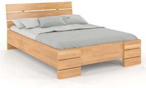 Prodloužená postel s úložným prostorem Sandemo - buk   , Buk přírodní, 200x220 cm