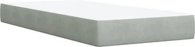 Box spring postel s matrací světle šedá 90x190 cm samet 3290798