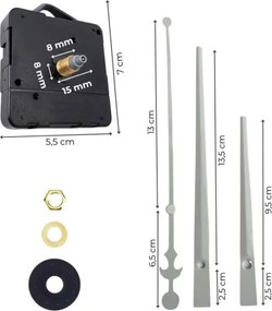 Bílé ručičky na hodiny s motivem kotvy | SENTOP R108
