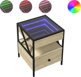 Noční stolek s Infinity LED dub sonoma 40 x 40 x 51 cm 3284102