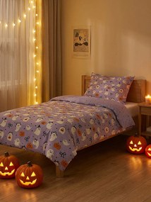 Sinsay - Sada ložního prádla s halloweenským motivem - fialová